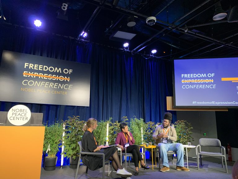 Bruce Mutsvairo participates in a panel at the Freedom of Expression ...